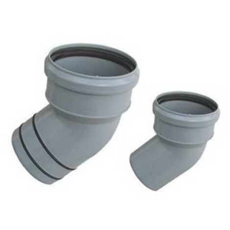 COUDES EN PP RÉDUCTION VERS PVC DIAM. 110 / 100 VALSIR Mesure : 45° avec joint torique