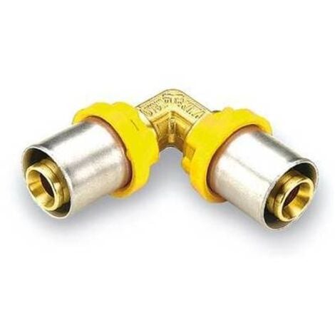 Raccord pour gaz multicouche à double courbure