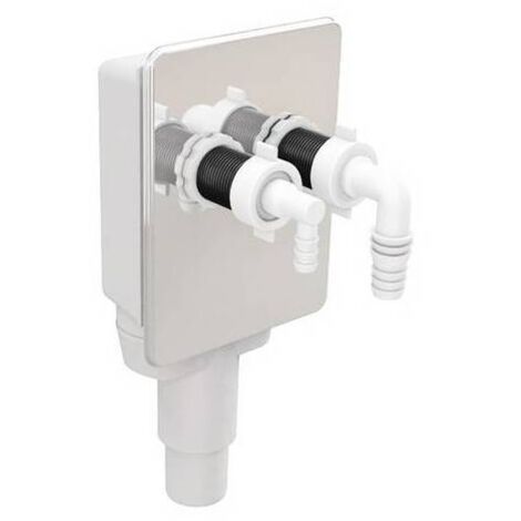 SIPHON DOUBLE ENCASTRÉ POUR ÉVACUATION DES APPAREILS ÉLECTROMÉNAGERS