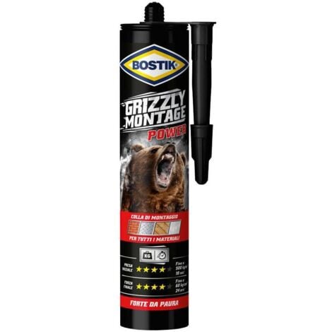 12 x bostik grizzly montage power cartridge 370 g blanc