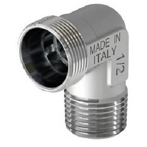 RACCORDO CURVO MASCHIO CROMATO