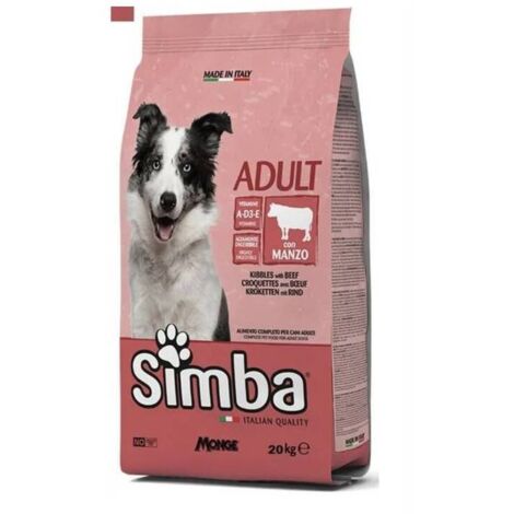 CROCCHETTA CANE MONGE SIMBA 20 KG ADULT MANZO