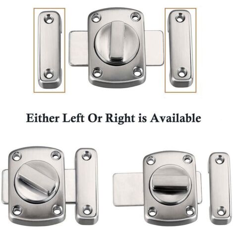 Verrou de porte de salle de bain et WC Verrou rotatif pour porte ...