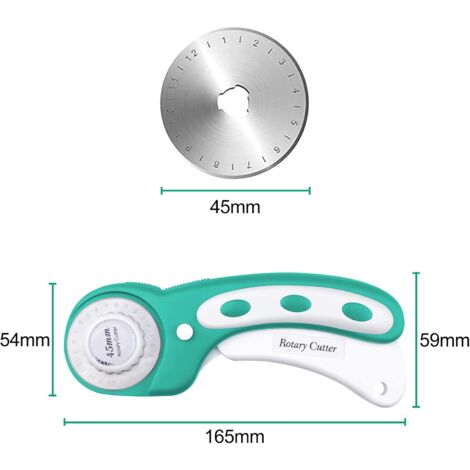 Cutter Rotatif Couture 45mm, Kit de Couteau Roulette Couture avec 4 ...