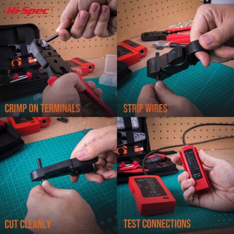Kit d'Outils Réseau 19 pièces Professionnel avec Testeur de Câble ...