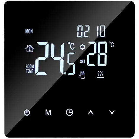Thermostat électronique à écran LCD, écran tactile, programmation ...