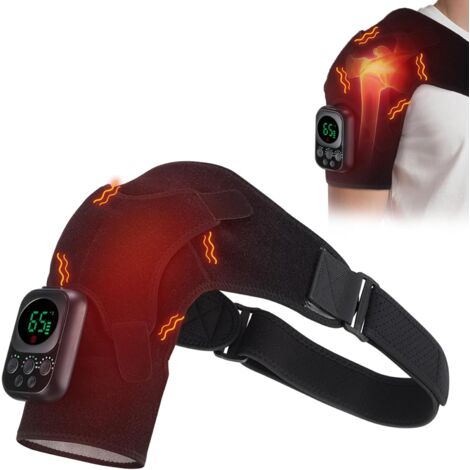 USB Heated Shoulder Pad with Vibration, Adjustable Electric Shoulder ...