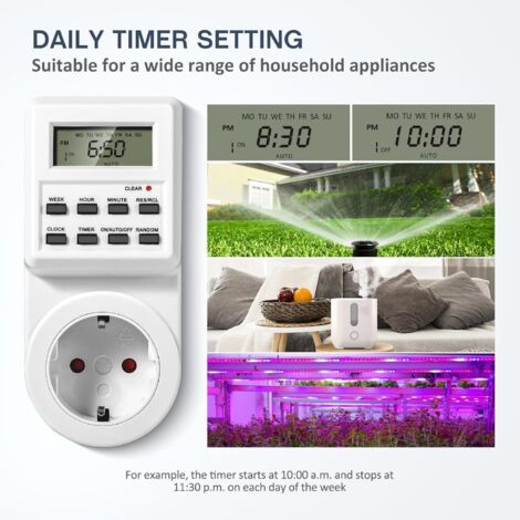 Programmateur Prise Electrique et Digitale, Prise Programmable à Cycle Alternatif et répétitif ...