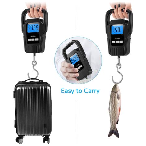 Digital Fish Scale Hanging Scale Fishing Scale, 110lb/50kg Luggage ...