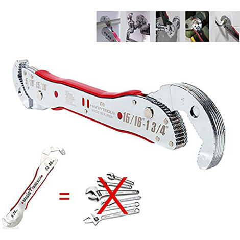 Adjustable Multi Function Stainless Steel Wrench Quick Snap Grip Wrench