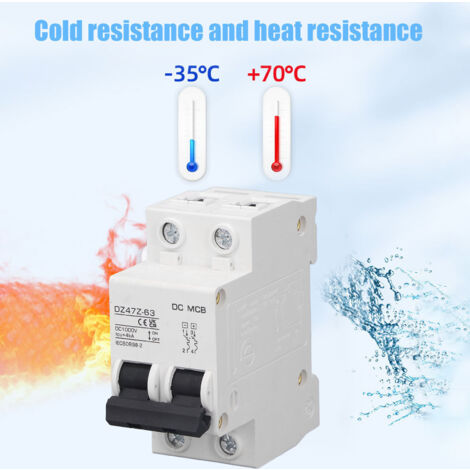 Disjoncteur cc Protection contre les surcharges système magnétique disjoncteur PV 2P 1000V 20A