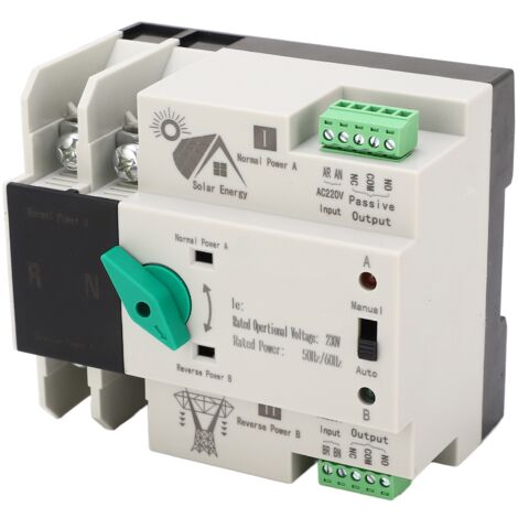 SUNXURY Commutateur de transfert automatique double puissance 2P,contrôleur de synchronisation ...