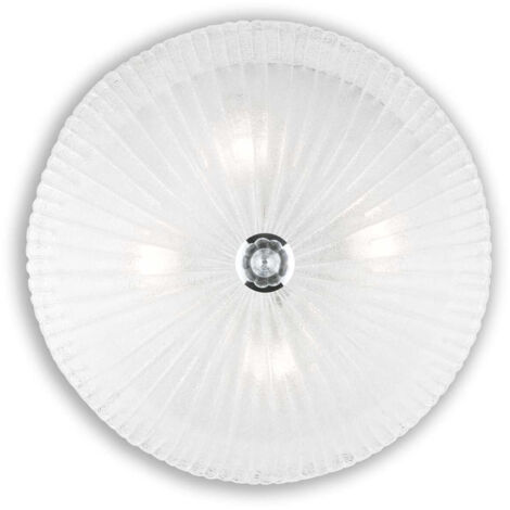 Ideal Lux Shell - 4 Licht Innenwand- / Deckenleuchte Chrom mit Klarglas ...