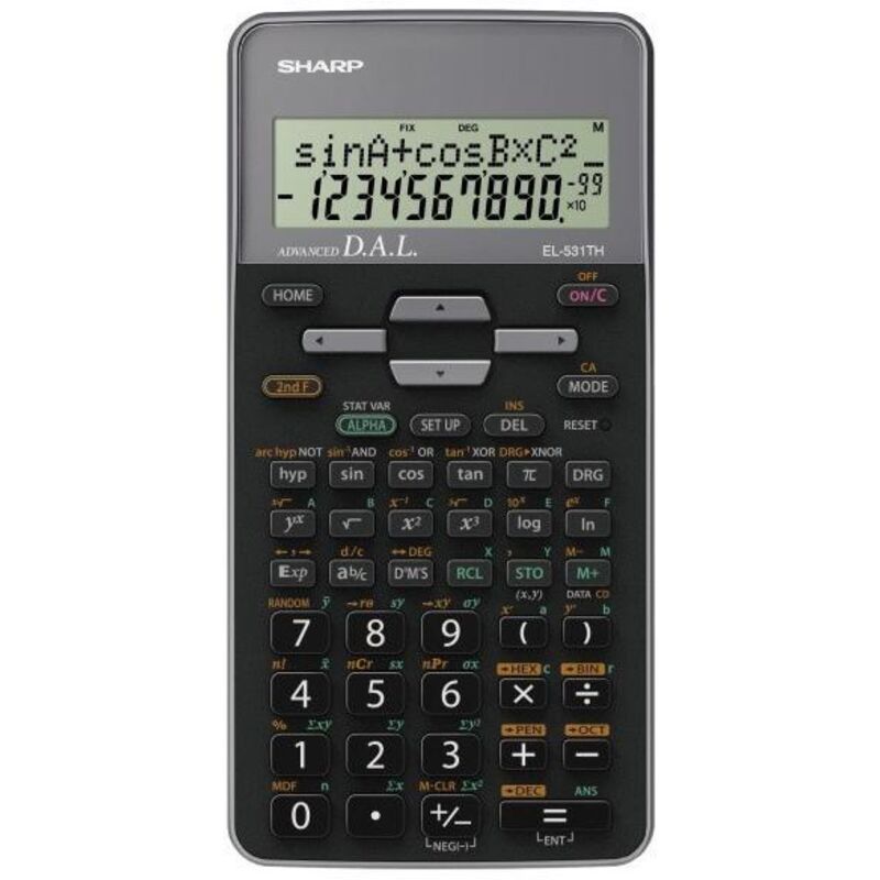Sharp EL-531TH calculatrice Poche Calculatrice scientifique Noir, Gris