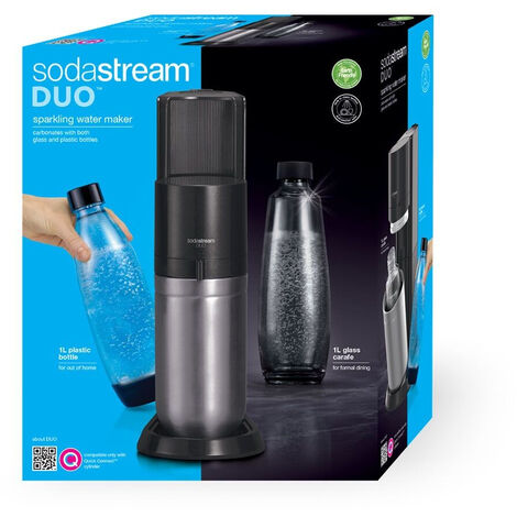 SodaStream DUO black Noir, Acier inoxydable