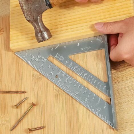 Equerre Menuisier Multifonction 4 en 1 en Aluminium pour Menuiserie ...