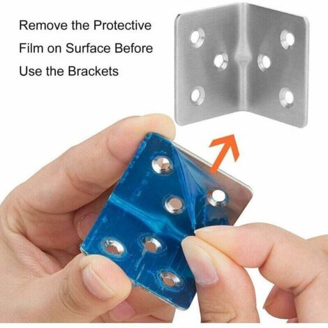 Lot de 64 Équerre d'assemblage Renforcée Inox, 38x30x30mm Plaque ...