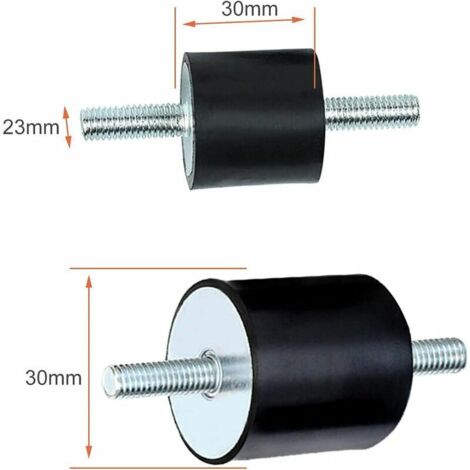 Silent Bloc M8, 4pcs Plot Anti Vibration Silenbloc Caoutchouc, Double ...