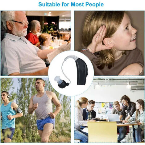 Lot de 2 amplificateurs auditifs rechargeables pour personnes âgées ...