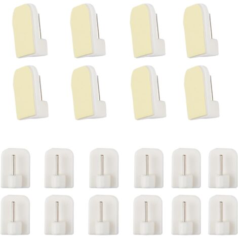 20 Pcs Crochet Rideau, Accroche Rideau, Crochet Rideau sans Percage ...