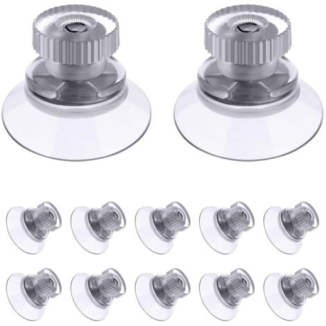 12 PCS Suction Cups, 25mm Clear Suction Pads Plastic Sucker Pads ...