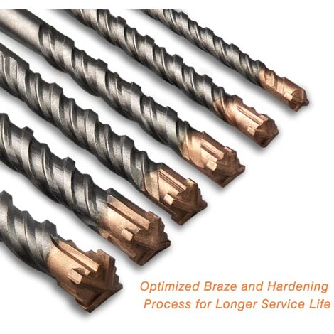 Foret SDS Plus 35mm x 350mm, Idéal pour Percer Dans le Béton, Brique ...