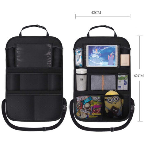 Organisateur de siège auto Premium [Lot de 2] Noir I Protection du ...