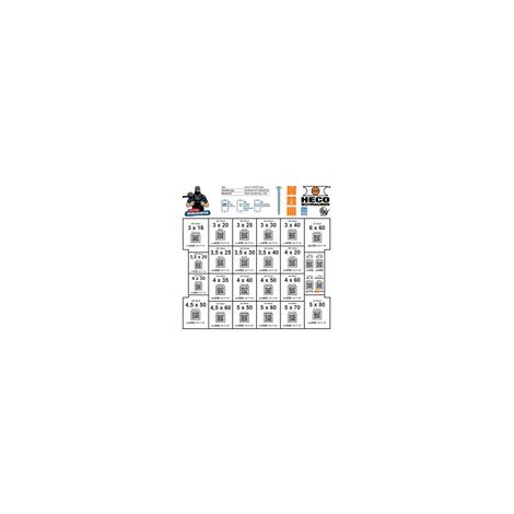 EW Spanplattenschrauben-Sortiment HECO TOPIX-plus 3000 in L-BOXX 102, 3.000 Stk