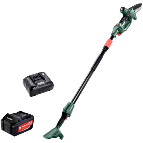 Metabo Akku-Gehölzsäge MS 18 LTX 15 Set mit Teleskopstab mit Akku 4,0 ...