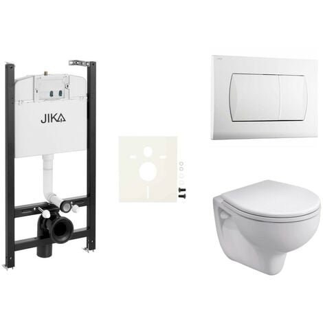 Bastidor JIKA Pack Cisterna Empotrada con Pulsador Blanco Brillo e ...