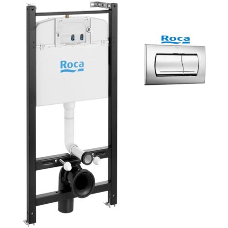 BASTIDOR ROCA ACTIVE PACK CISTERNA EMPOTRADA Y PULSADOR CROMO BRILLO ...