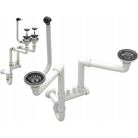 NEXO BLACK KITCHEN MIXER + SIPHON BLACK 2 COMPARTMENT