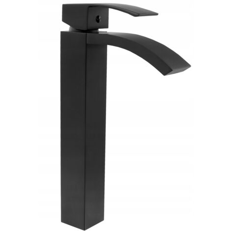 CASCADE BLACK WASH BASIN MIXER TAP HIGH