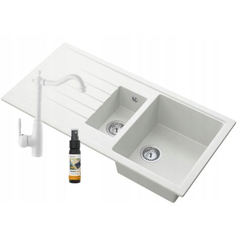 ÉVIER RÉTRO EN GRANIT + SIPHON + MITIGEUR