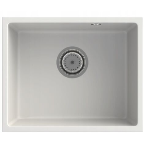 MANADO WHITE UNDERMOUNT CHROME SINK 50