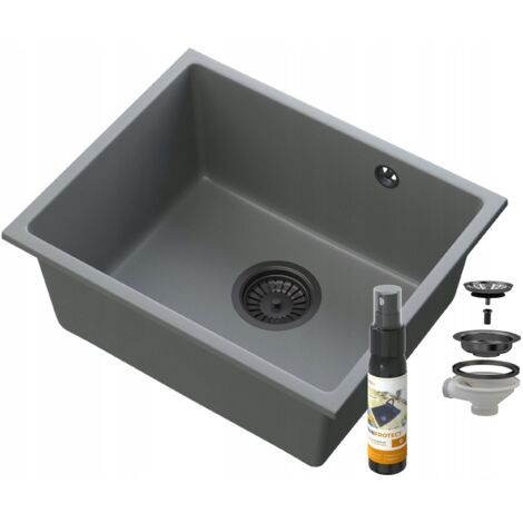 MANADO GREY UNDERMOUNT BLACK SINK 50
