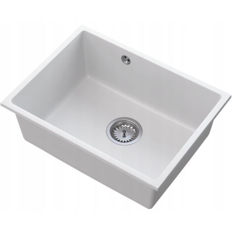 MANADO WHITE UNDERMOUNT CHROME SINK 60
