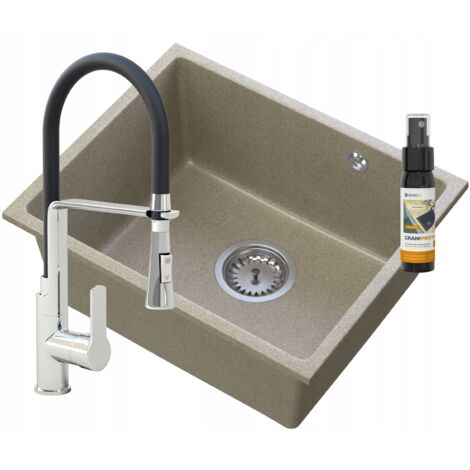 MANADO BROWN UNDERMOUNT SINK CHROME + VEGAS MIXER TAP