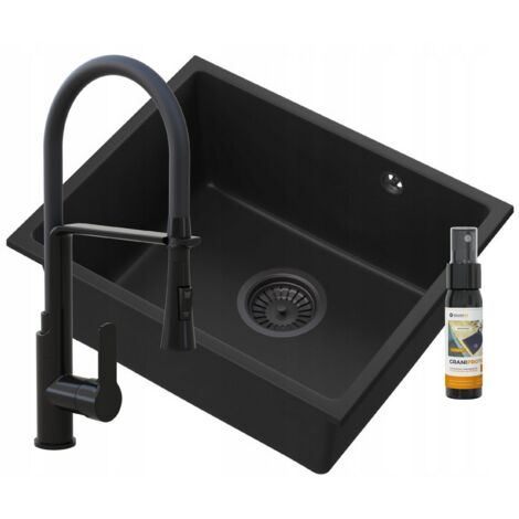 MANADO BLACK UNDERMOUNT SINK+VEGAS MIXER TAP