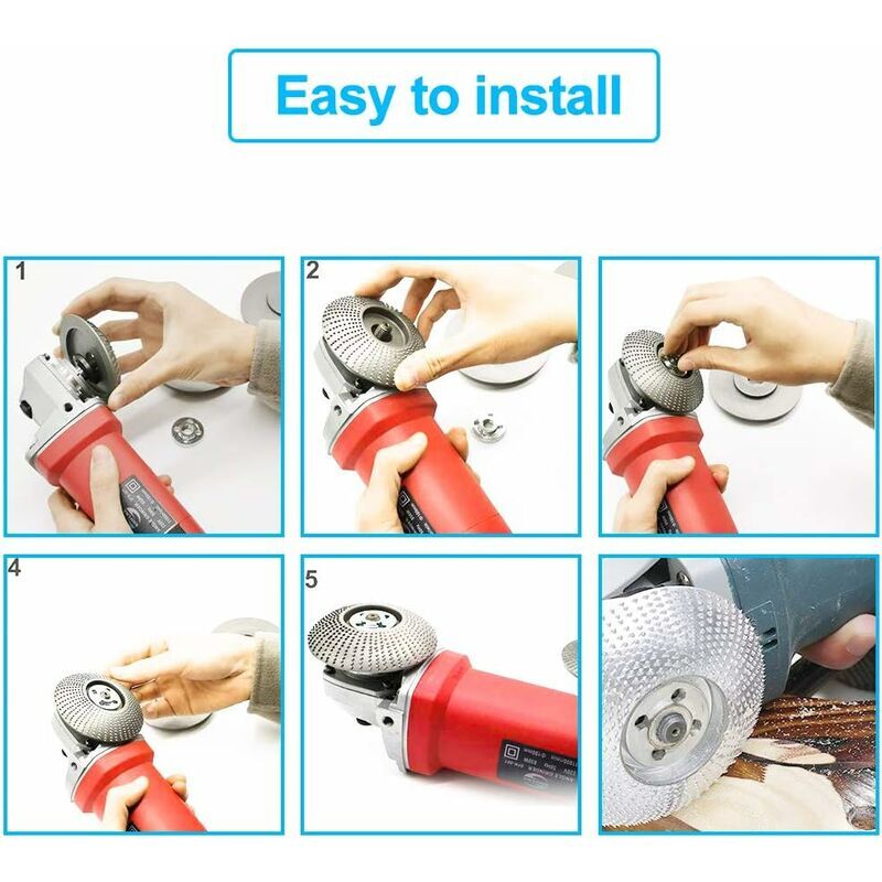 AlwaysH Abrasive Angle Wheel Discs Grinder Rasp Disc Wood Grinder Disc Diamond PonAge Disc For Electric Angle Grinder Silver