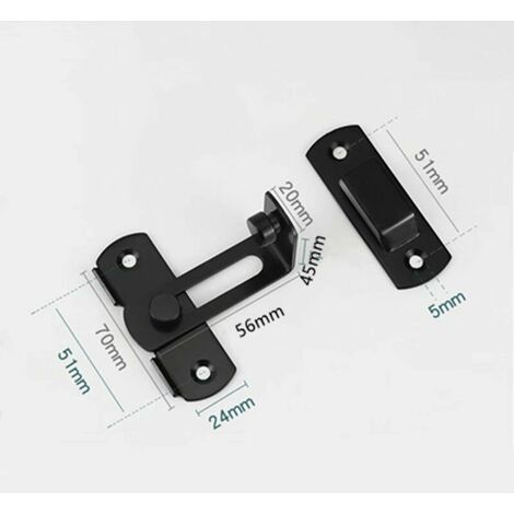 AlwaysH Large 90 Degree Right Angle Door Latch Loops Curved Latch Bolts ...