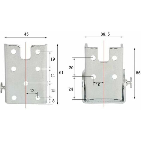 AlwaysH Foldable support frame - self-locking hinges - leg and gusset ...