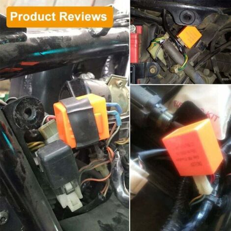 AlwaysH 2 Pieces 12V 2 Pin Flasher Relay Orange Adjustable Indicator ...