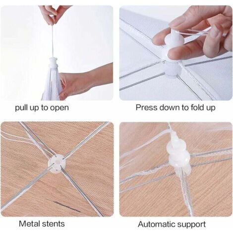 AlwaysH Foldable Food Cover, Mesh Food Cover, Mosquito Net Food Cover ...