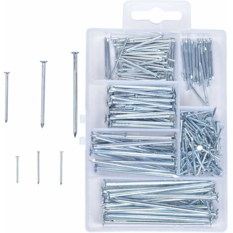 AlwaysH 280 Pieces Nail Assortment Flat Head Galvanized Nails Hardware ...