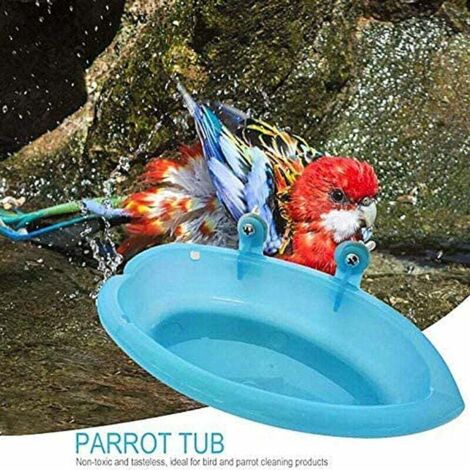 AlwaysH Bird Bath Bowl Basin Hanging Birdbath Toy Pet Parrot Budgie ...