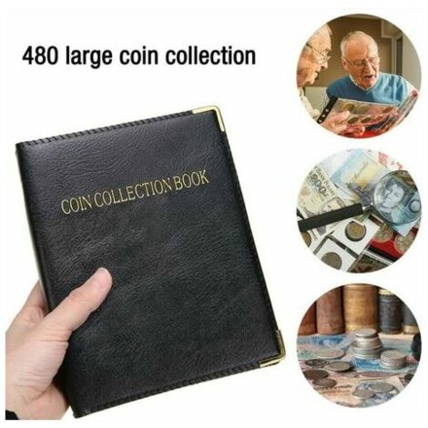 AlwaysH 480 Pockets Coin Collection Album, Leather Coin Album, Paris ...
