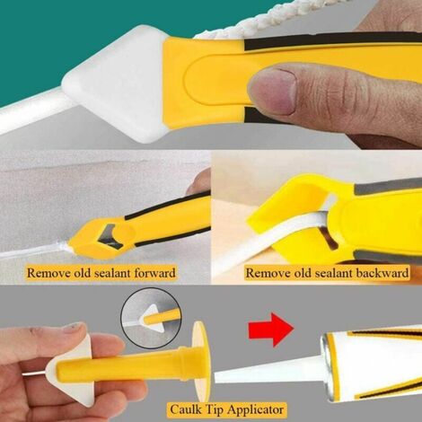 AlwaysH 16pcs Silicone Grout Caulking Tool, Grout Joint Smoothing Tool Kit