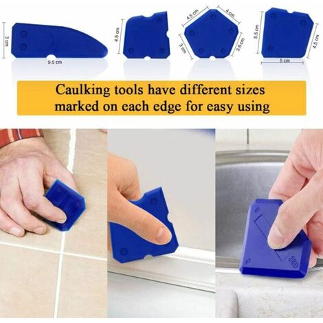 AlwaysH 16pcs Silicone Grout Caulking Tool, Grout Joint Smoothing Tool Kit