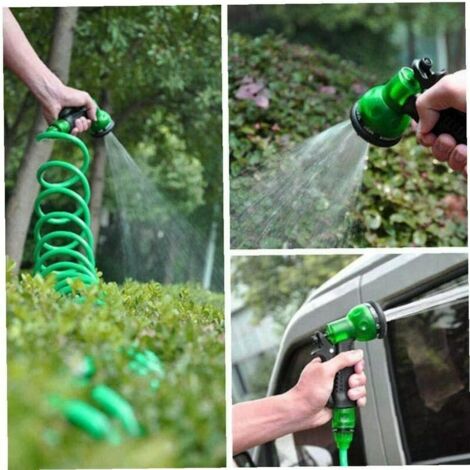 AlwaysH Retractable Garden Hose Expandable Spiral Hose EVA Pipe 15M for ...